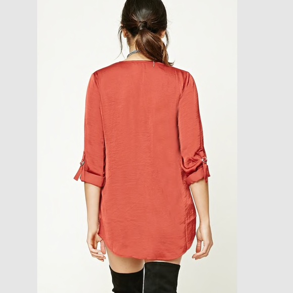 Tops | Satin Zip Up Top | Poshmark